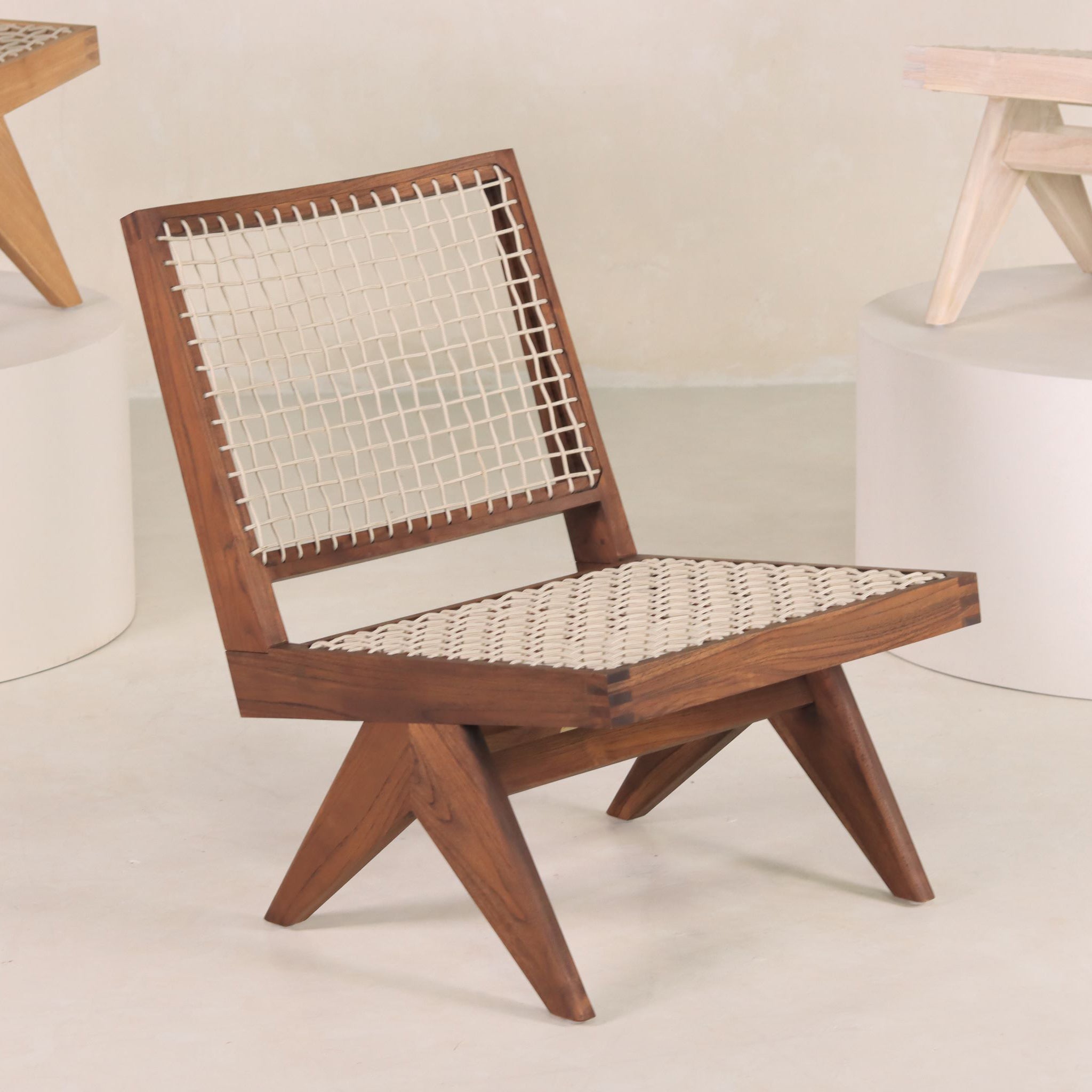 Armless Easy lounge Chair - Rope – TreeHause